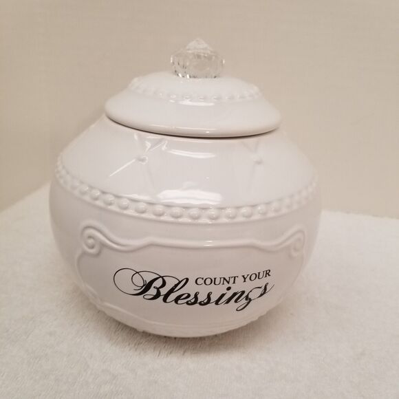 Blessing's | Accents | Ceramic Blessings Jar Wbag Blank Blessing Cards ...